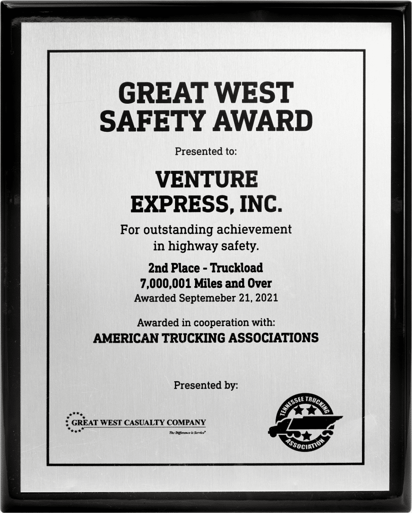 Trucking Company Awards | Venture Express